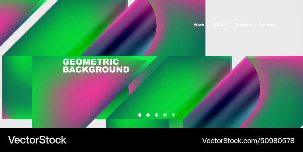 Minimal geometric web site page template design Vector Image