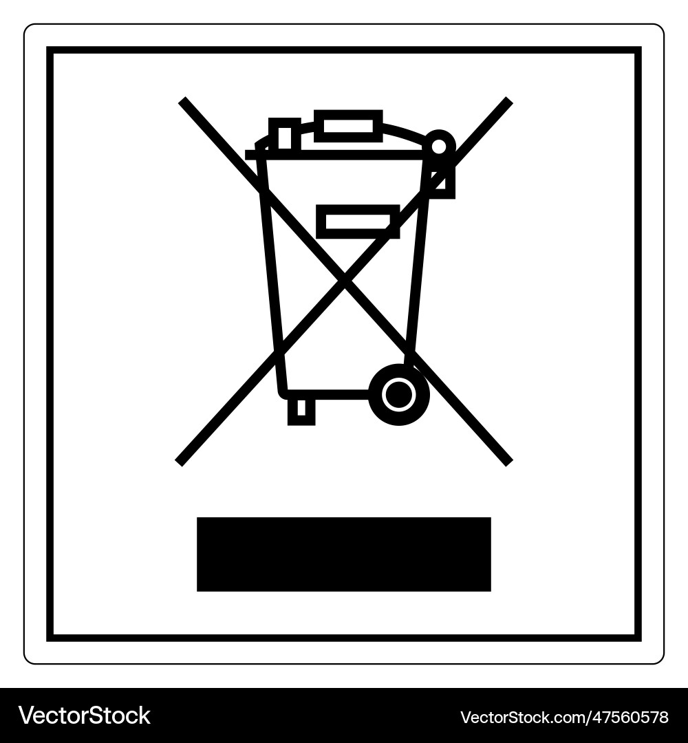 No waste symbol sign isolate on white background Vector Image