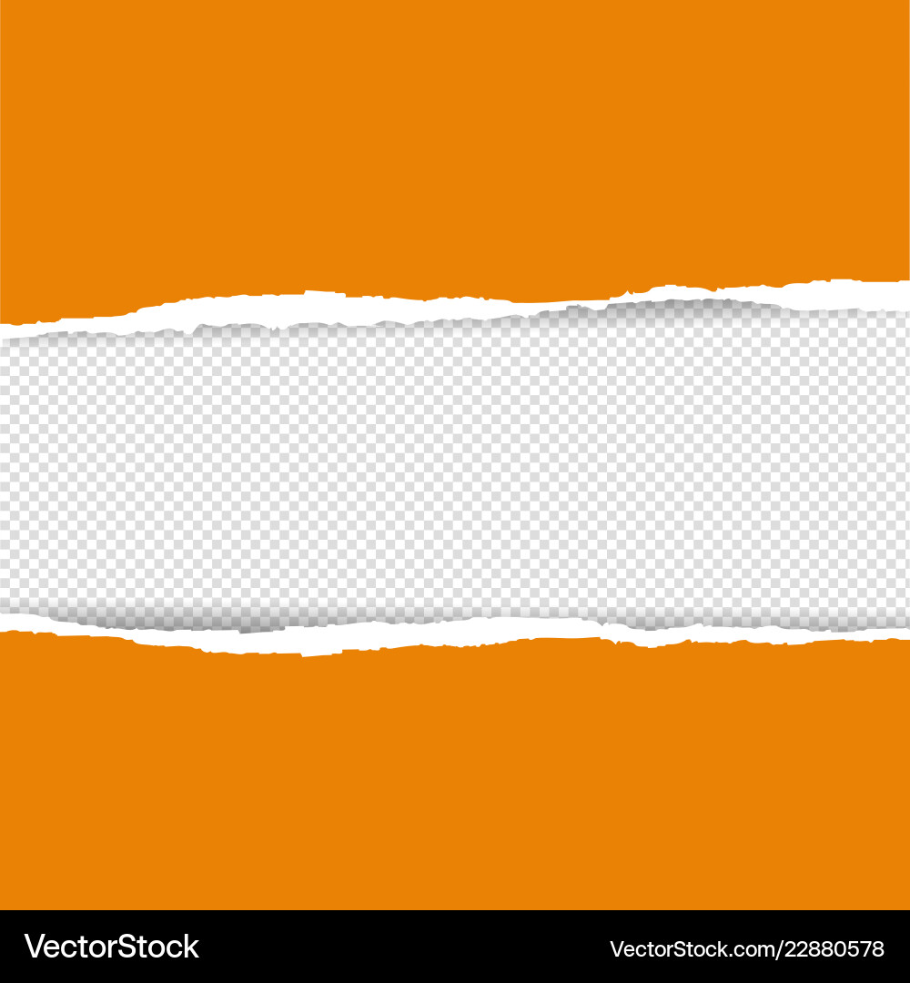 Orange torn paper Royalty Free Vector Image - VectorStock