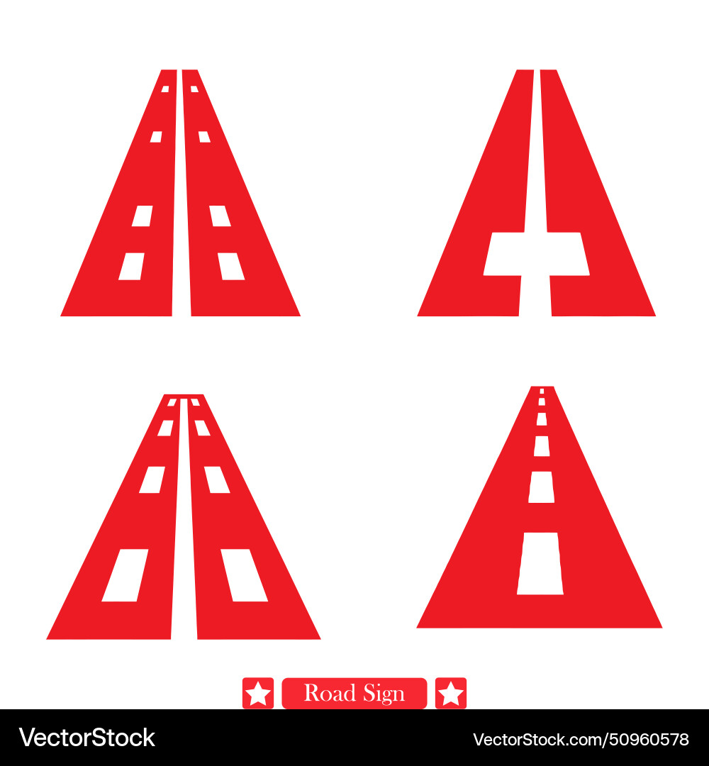 Pathfinder toolkit essential road sign icons Vector Image