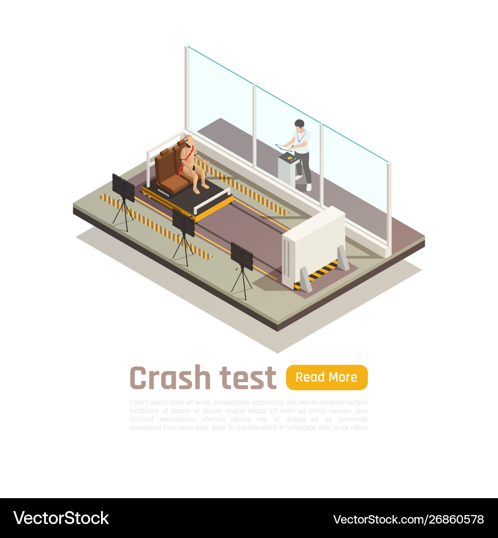 Safety test isometric composition Royalty Free Vector Image