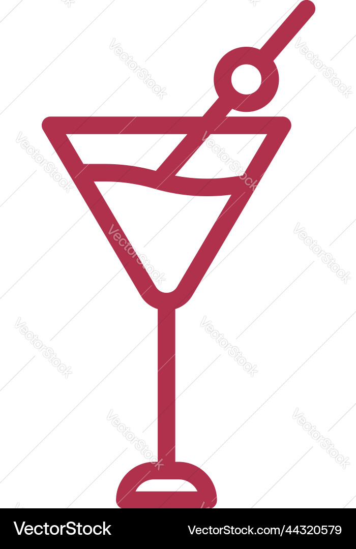 Birthday cocktail on a white background Royalty Free Vector