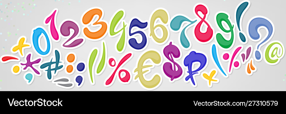 Colored cartoon comic font alphabet signs – Royalty-Free Vector ...