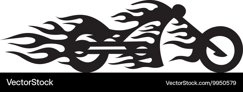 Motorcycle flame Royalty Free Vector Image - VectorStock