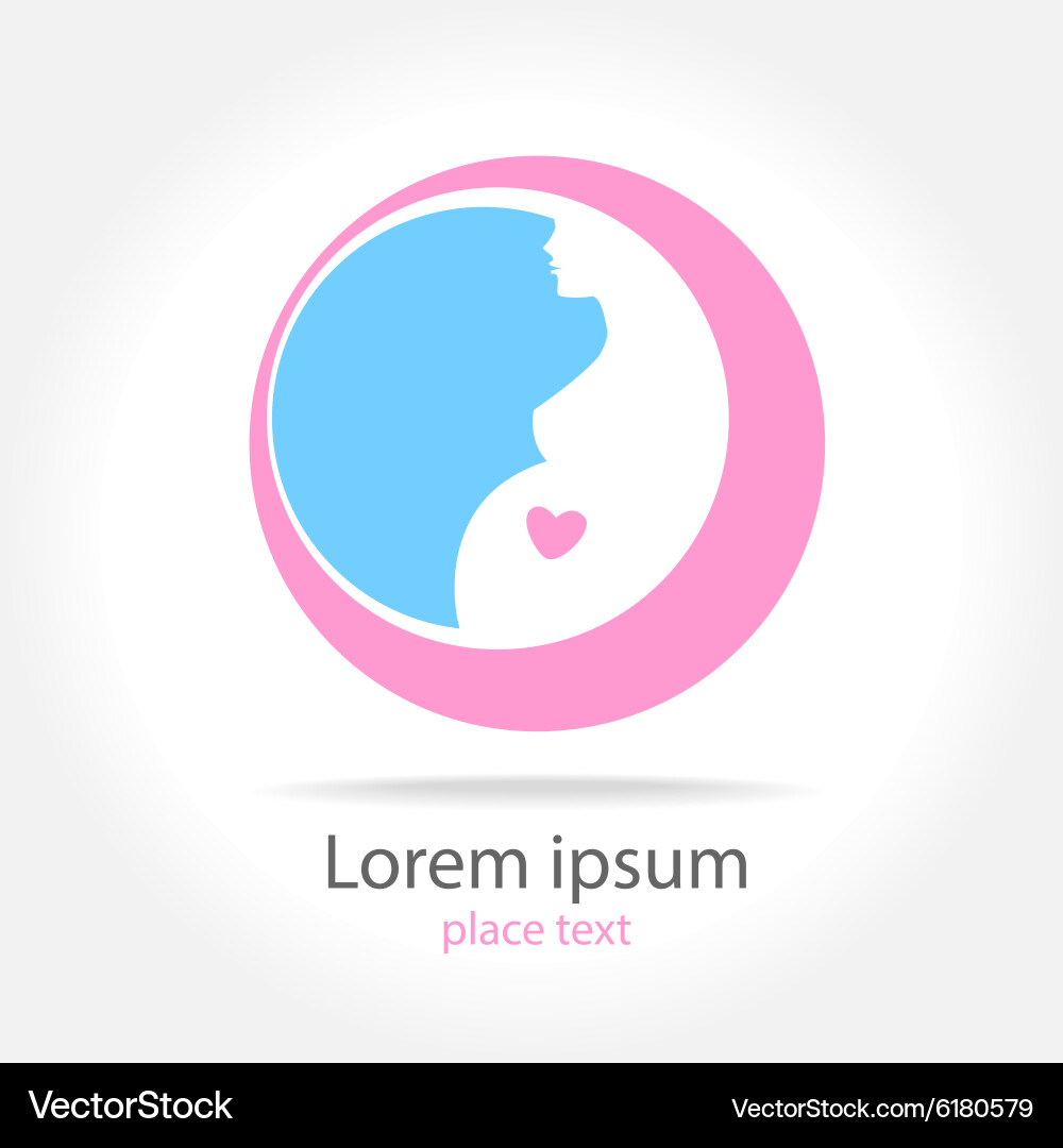 Pregnancy logo Royalty Free Vector Image - VectorStock