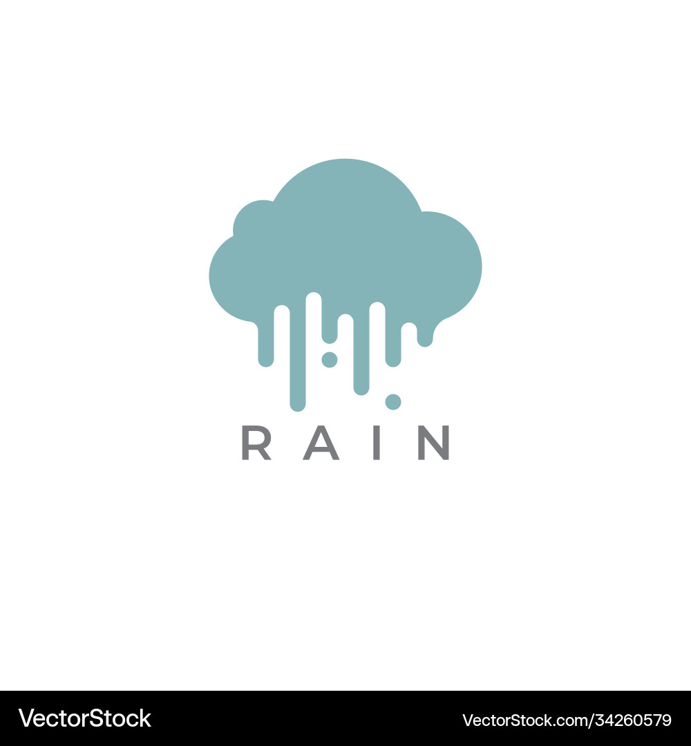 Rain logo design template Royalty Free Vector Image