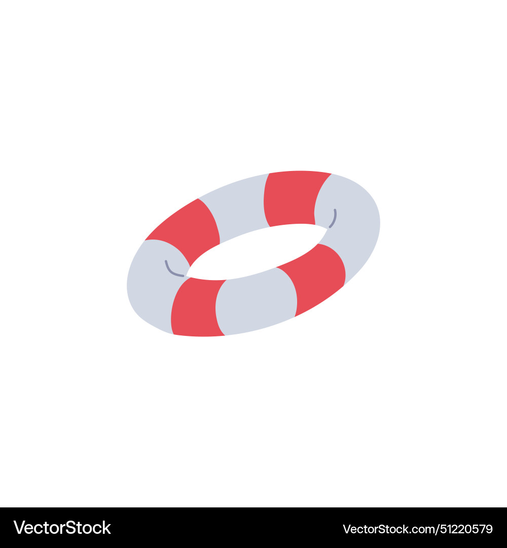 Red and grey lifebuoy Royalty Free Vector Image