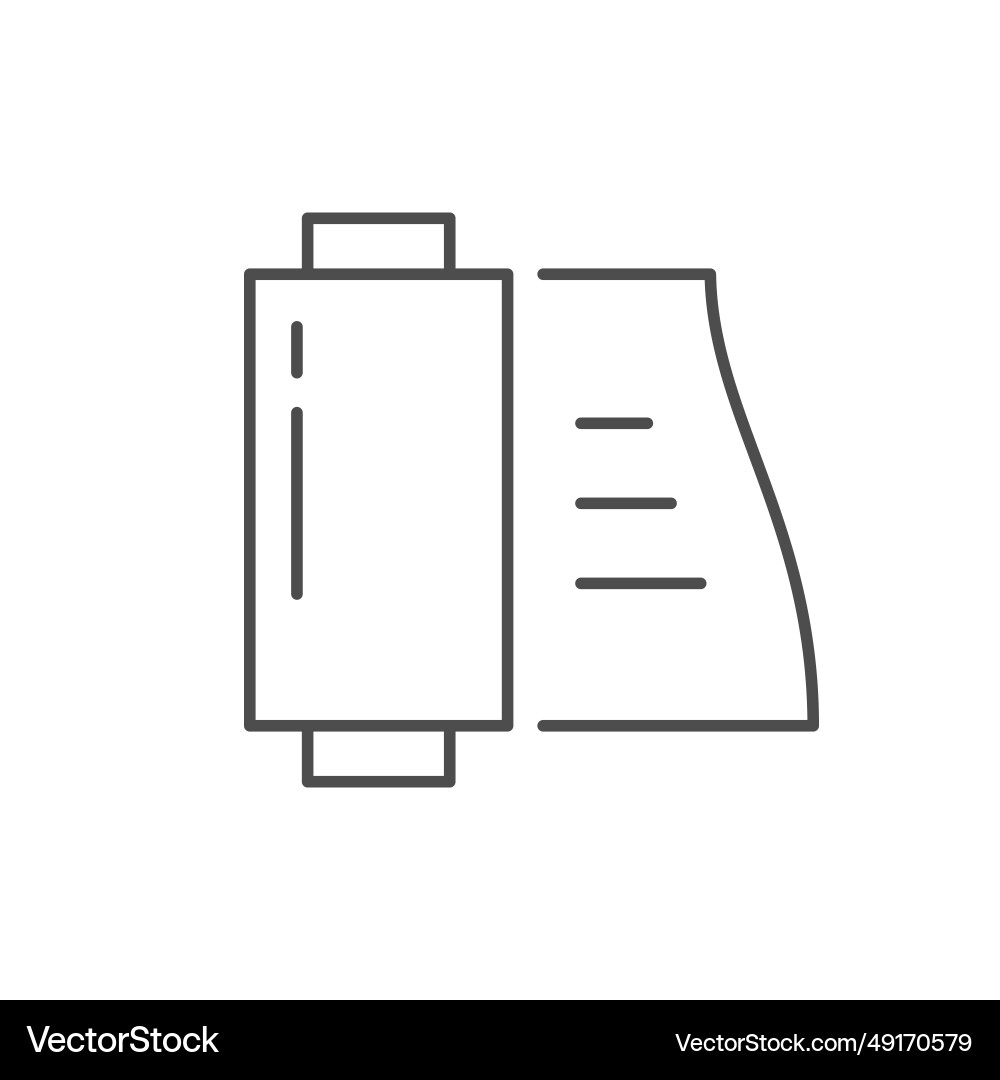 Stretch film line outline icon Royalty Free Vector Image