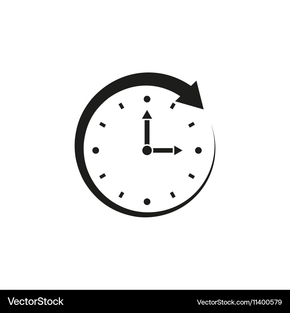 Time icon and watch timer symbol ui web Royalty Free Vector