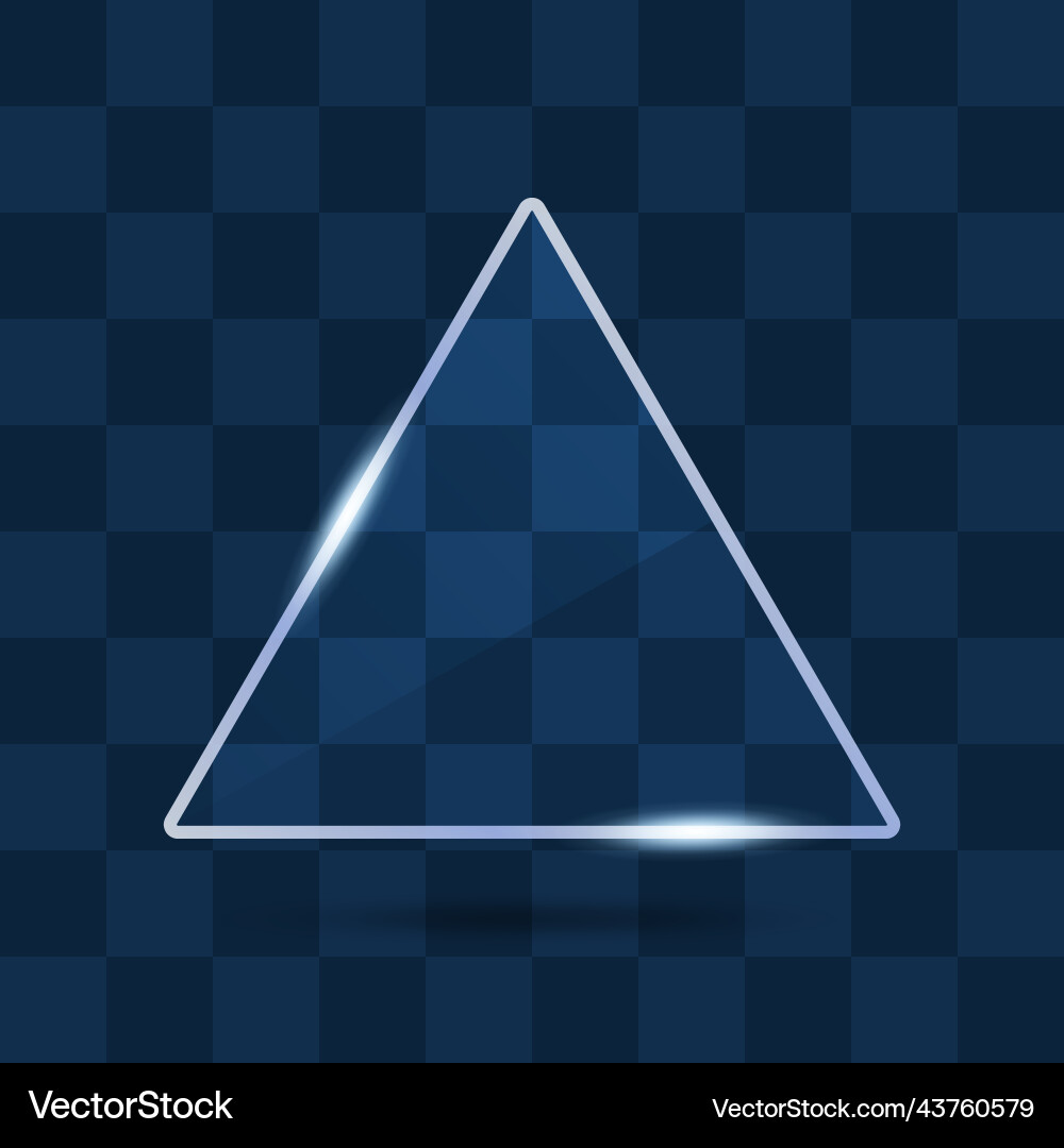 Transparent glass banner with reflection isolated Vector Image