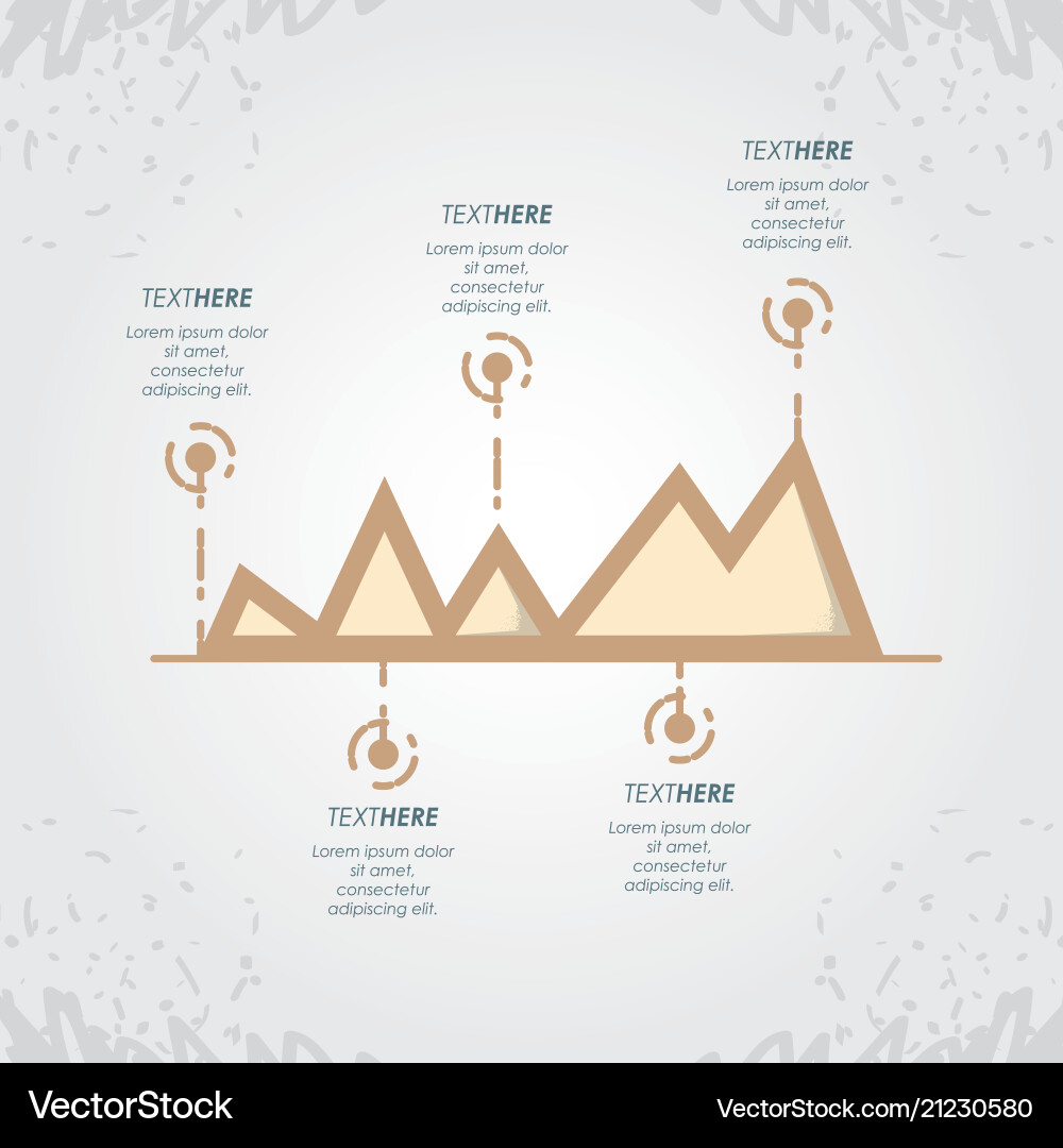 Abstract infographics with picks sketches Vector Image