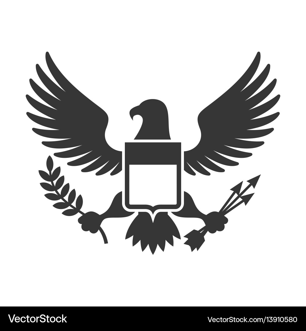 American presidential symbol eagle with shield Vector Image