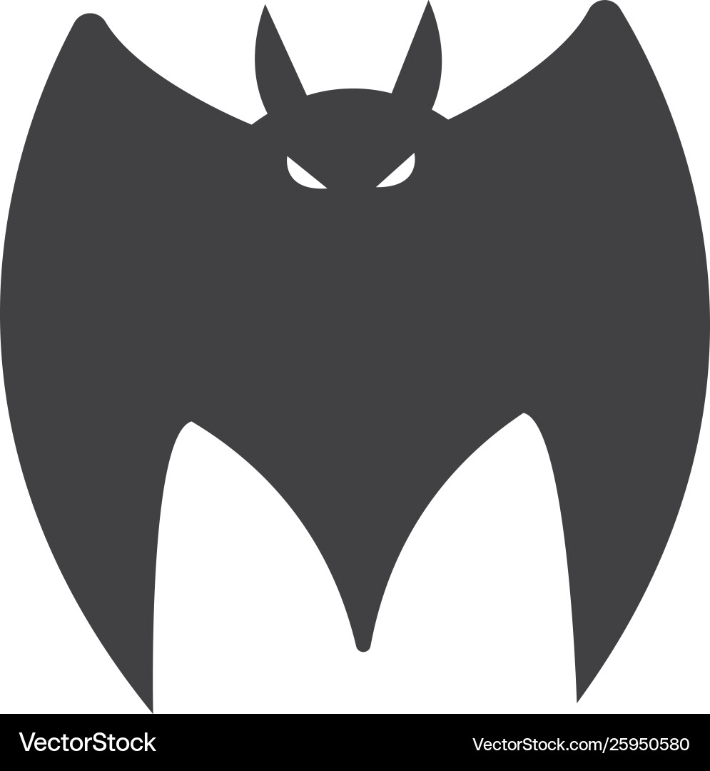 Bat icon logo Royalty Free Vector Image - VectorStock