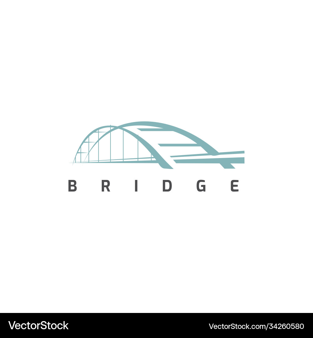 Bridge logo design template Royalty Free Vector Image