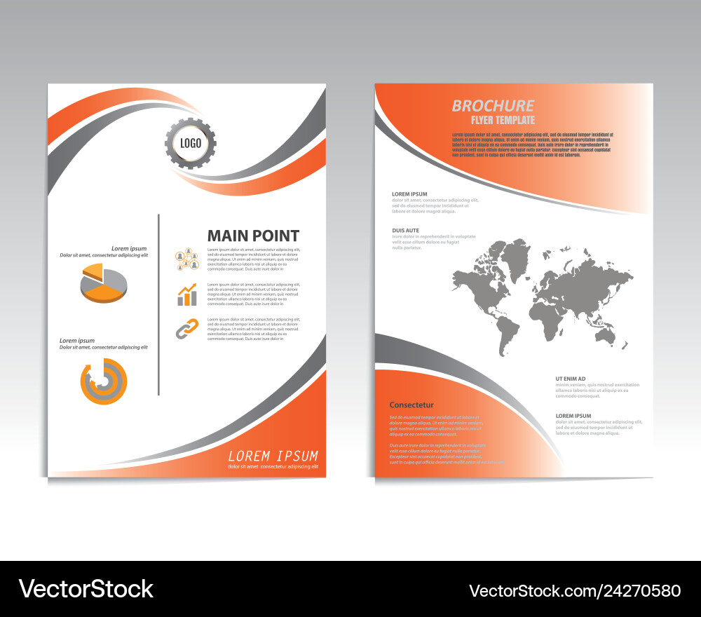 Brochure Flyer Template - A4 Size Royalty Free Vector Image