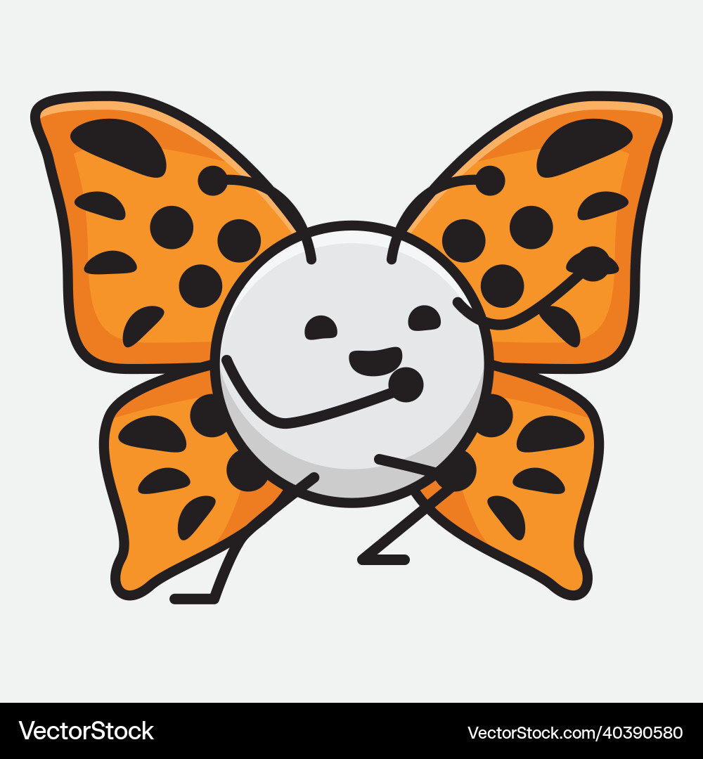 Butterfly character on isolated background Vector Image