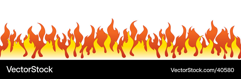 Fiery Flame Border Royalty Free Vector Image - VectorStock