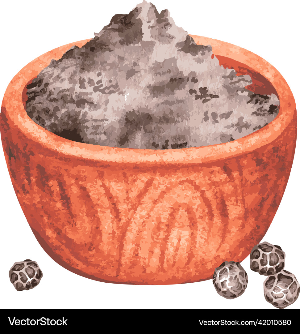 Ground black pepper Royalty Free Vector Image - VectorStock