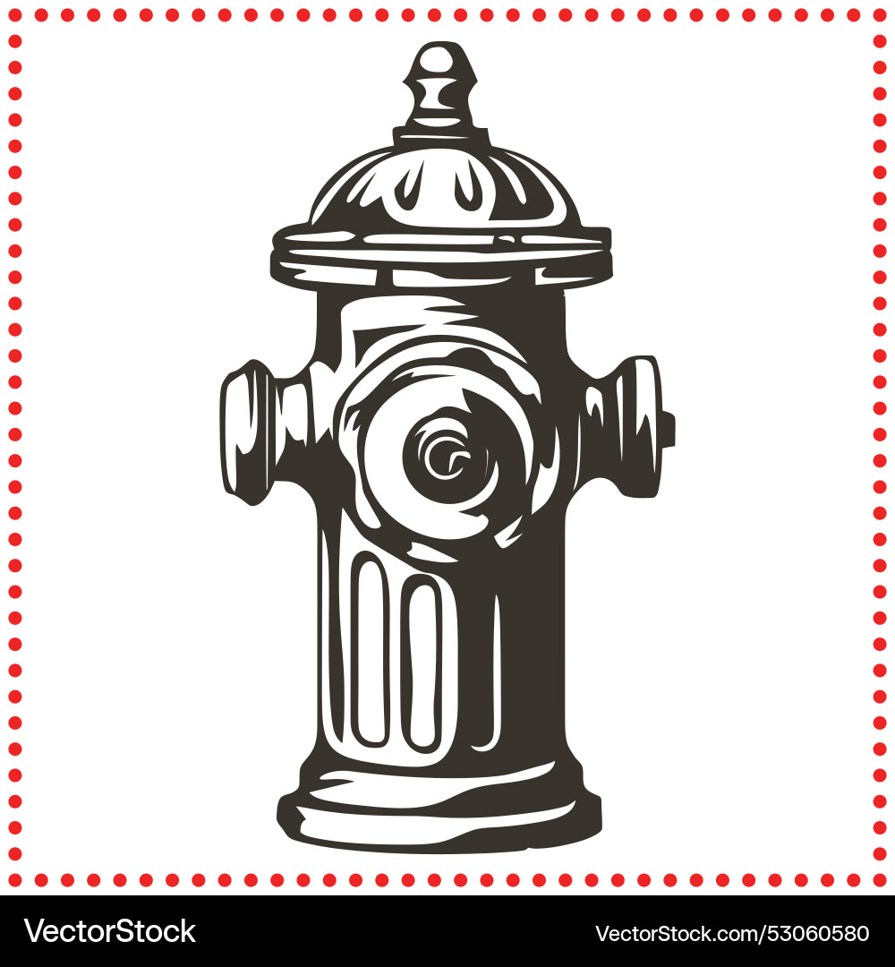Minimalist fire hydrant silhouette perfect Vector Image