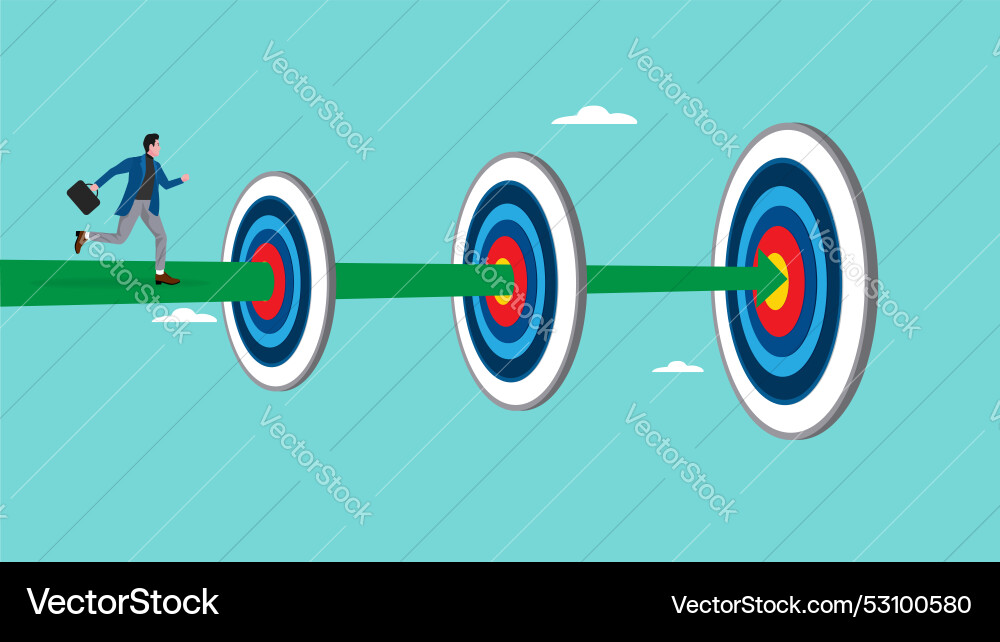 Step to reach success or achievement short term Vector Image