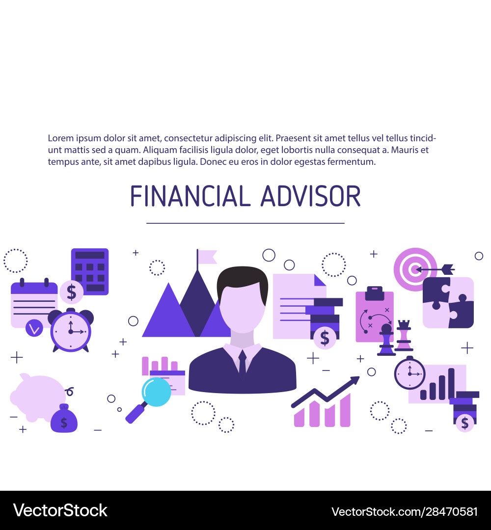 Financial advisor background Royalty Free Vector Image