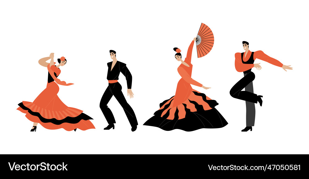 Flamenco collection Royalty Free Vector Image - VectorStock