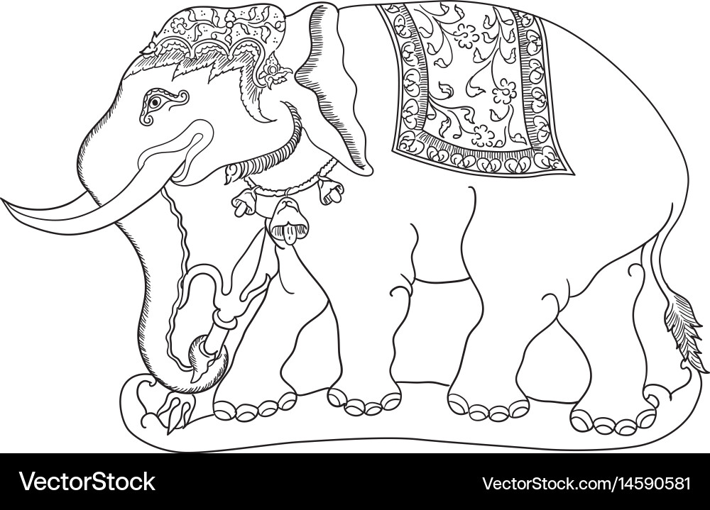 Gajah sena Royalty Free Vector Image - VectorStock