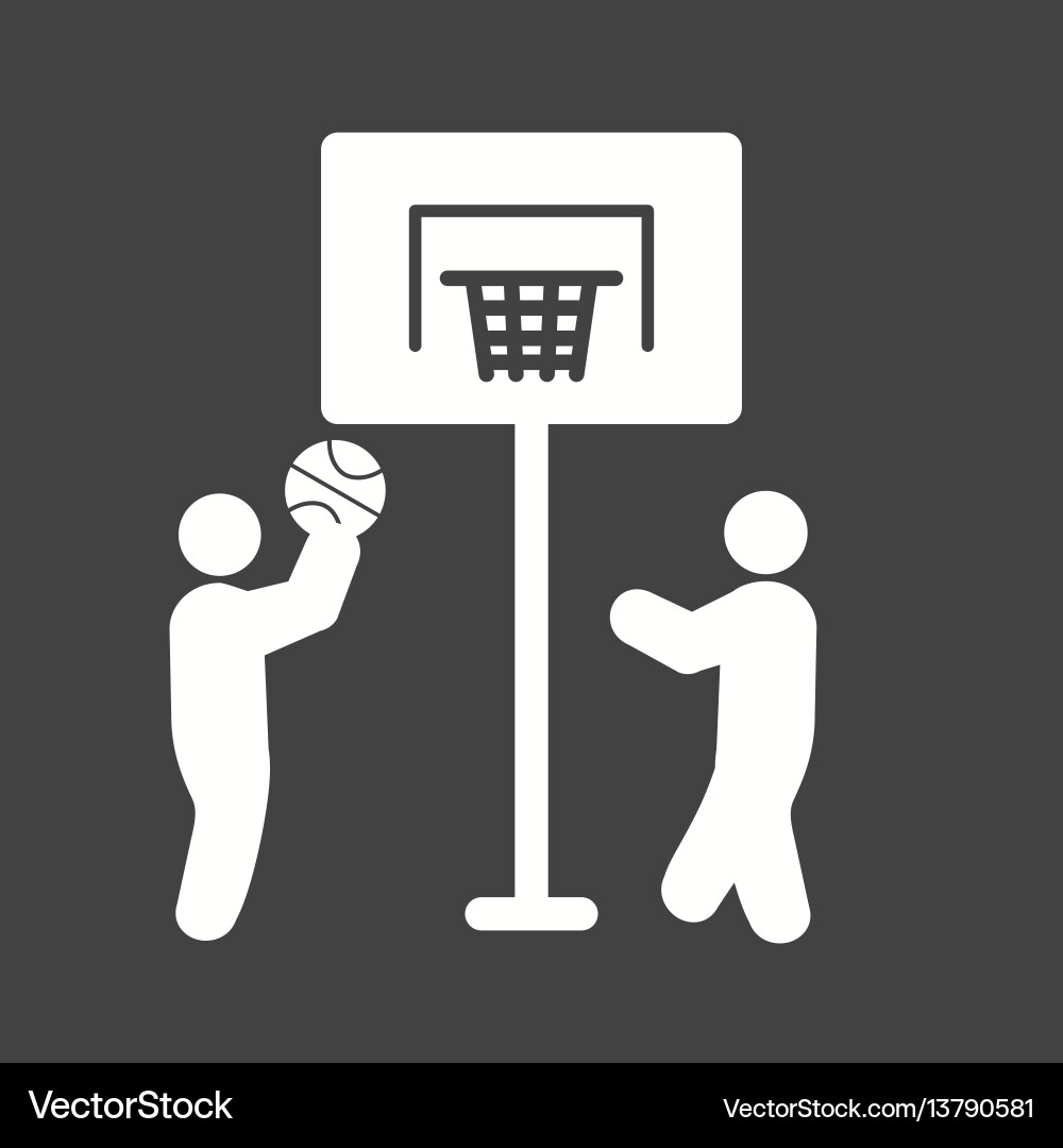 Kids playing basketball Royalty Free Vector Image