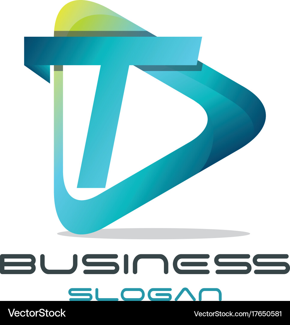 Letter t media logo Royalty Free Vector Image - VectorStock