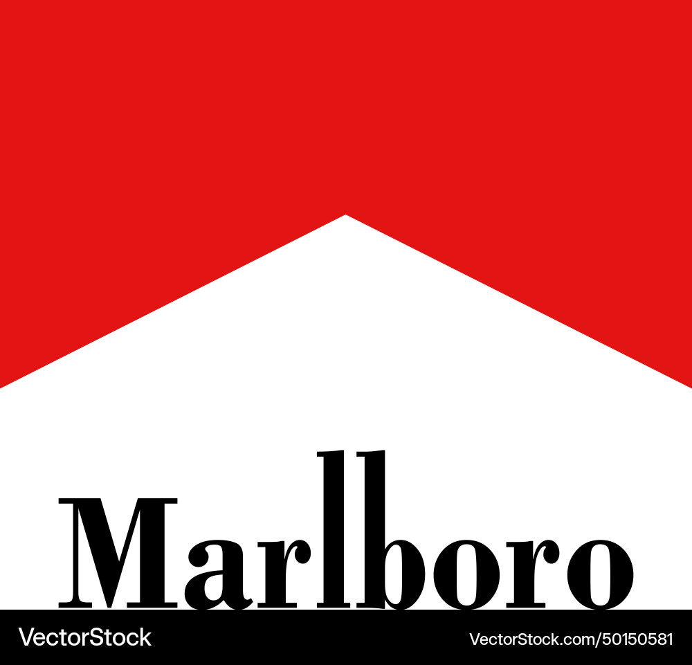 Marlboro Cigarette Logo Royalty Free Vector Image