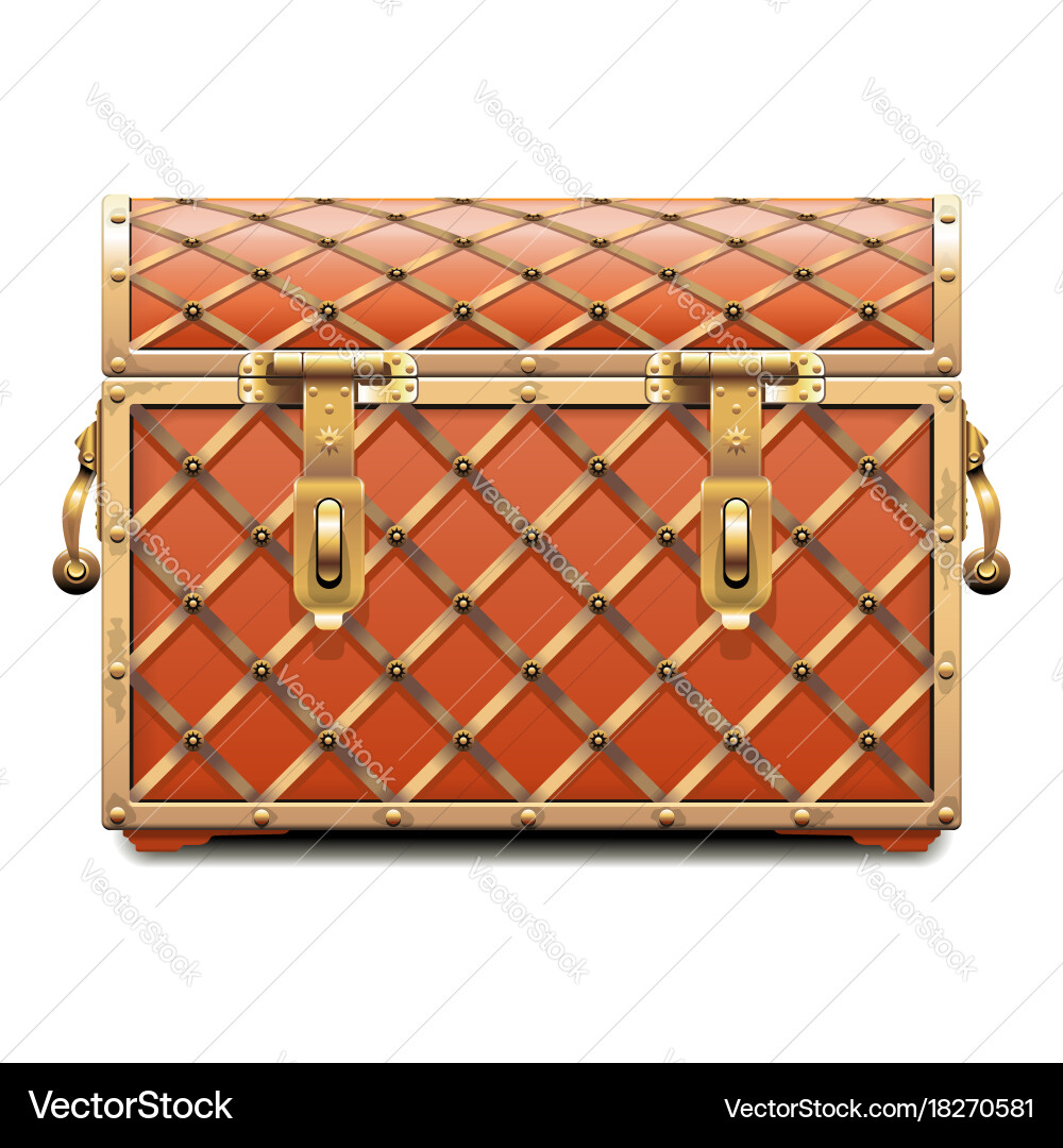 Old medieval chest Royalty Free Vector Image - VectorStock