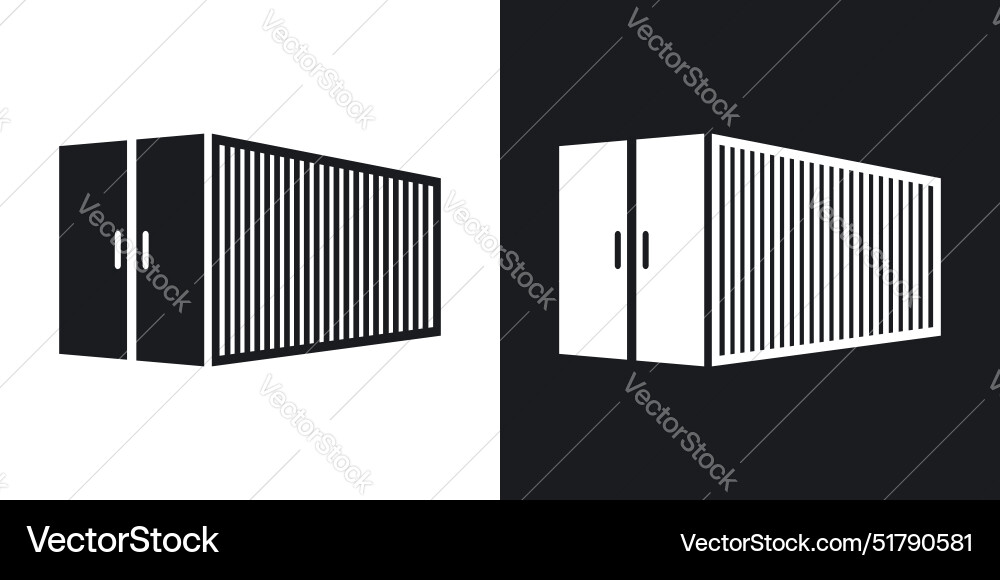 Shipping container icon Royalty Free Vector Image