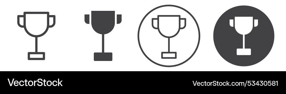 Trophy icon thin line Royalty Free Vector Image