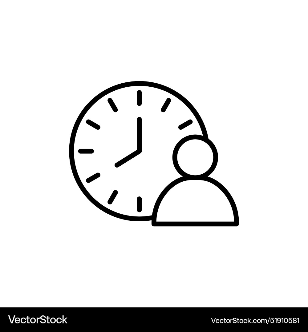 User time management icon perfect Royalty Free Vector Image