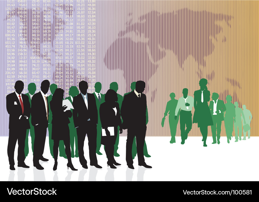 World business traders Royalty Free Vector Image