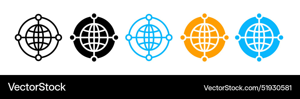 Worldwide web network icon for global Royalty Free Vector