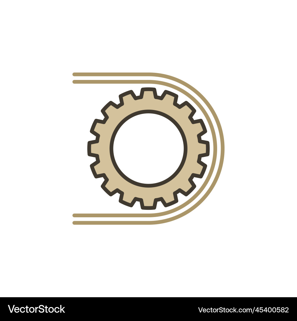 3d printer cog wheel part additive manufacturing Vector Image