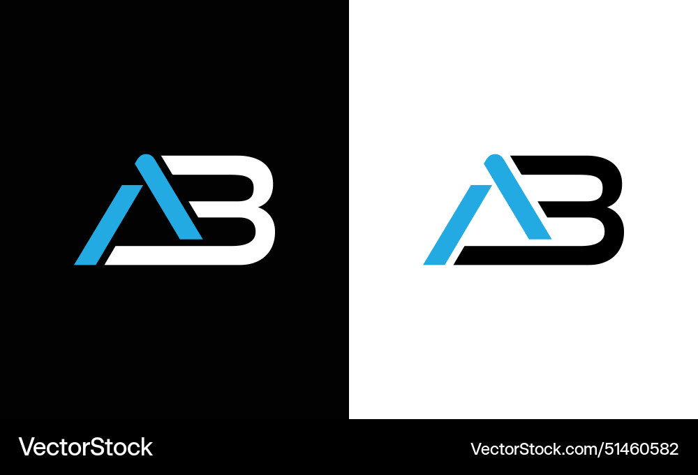 Ab letter logo design template Royalty Free Vector Image