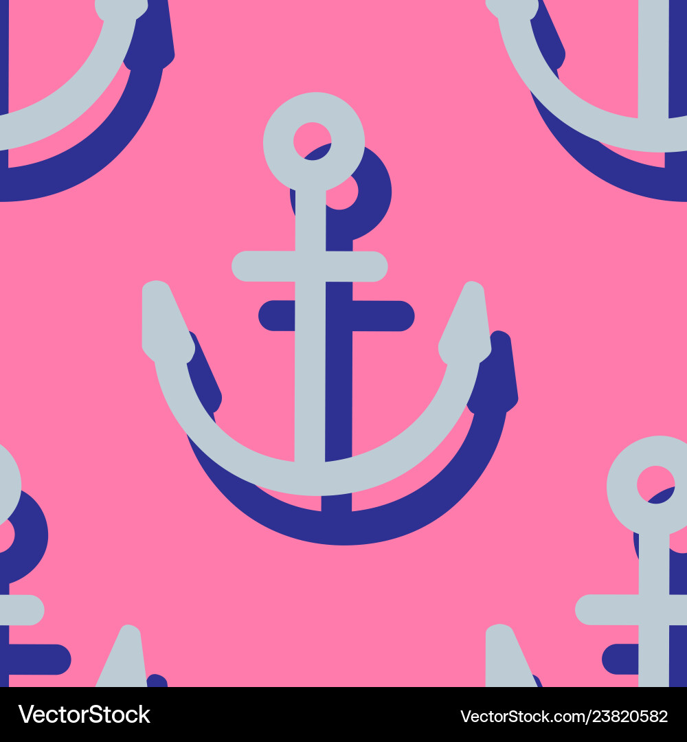 Anchor seamless pattern Royalty Free Vector Image