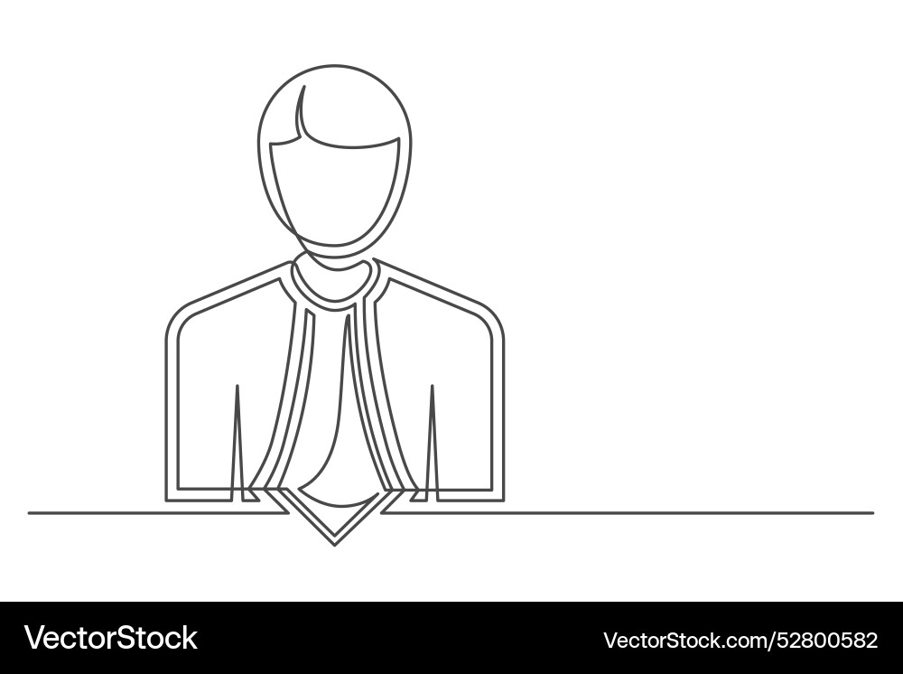 Continuous drawing of one line a businessman Vector Image