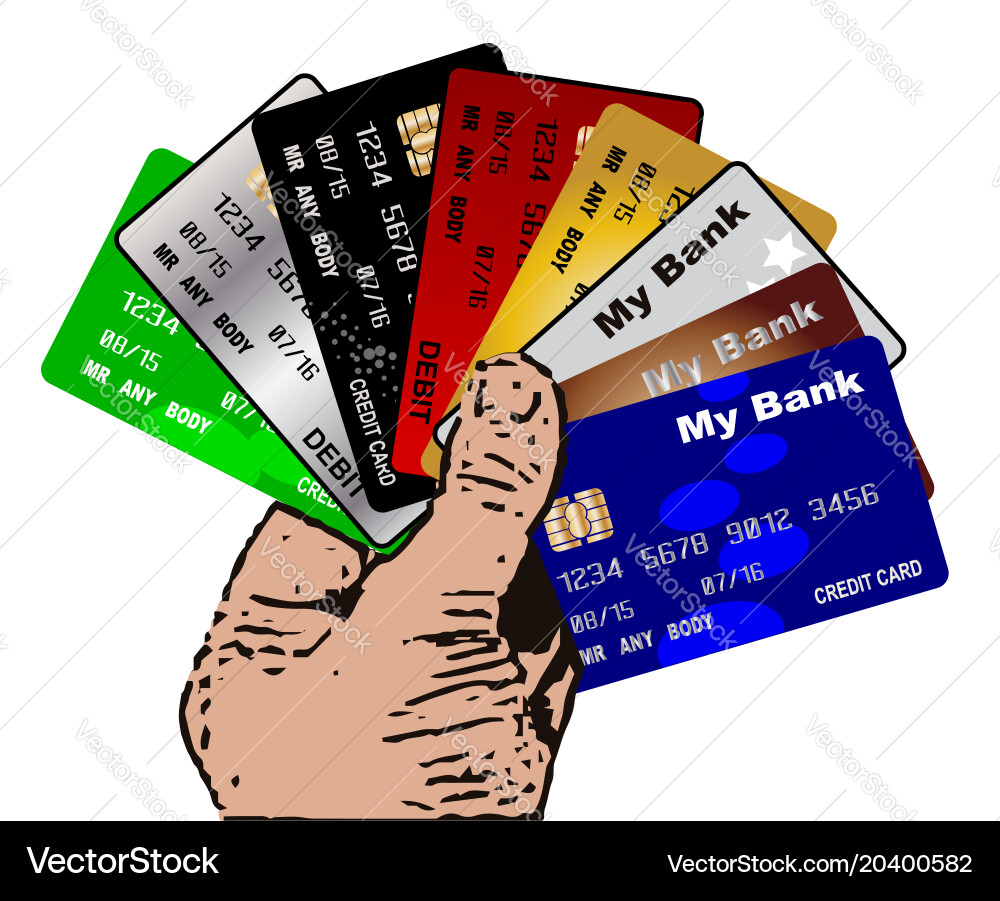 Credit and debit cards Royalty Free Vector Image