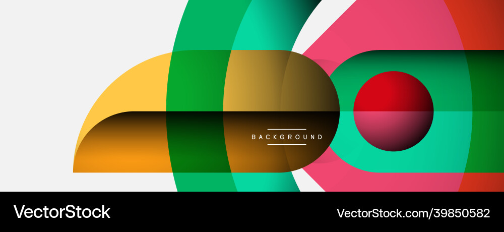 Geometric abstract background round shapes Vector Image