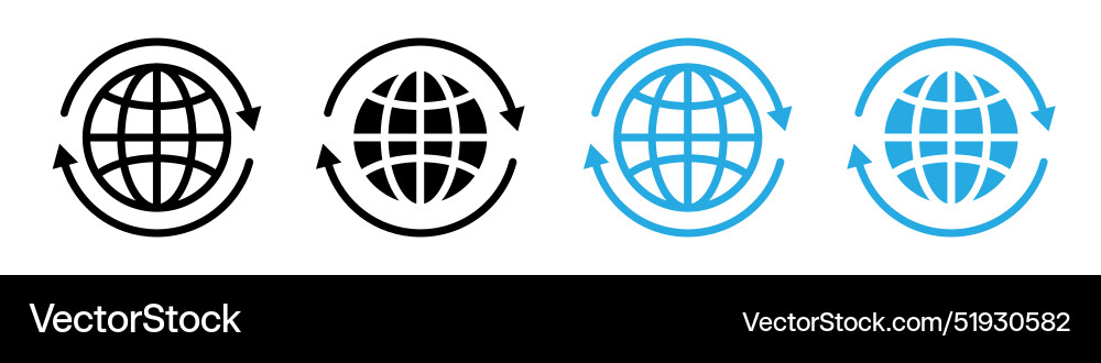Globalization icon worldwide connectivity Vector Image