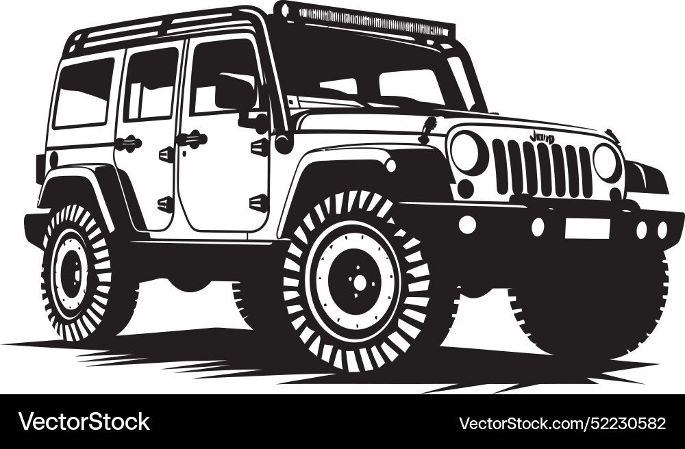 Jeep Wrangler: A Classic Adventure Royalty Free Vector Image
