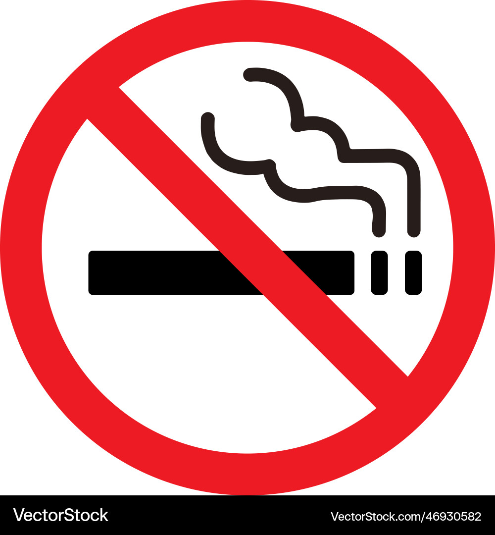 No smoking sign icon warning Royalty Free Vector Image