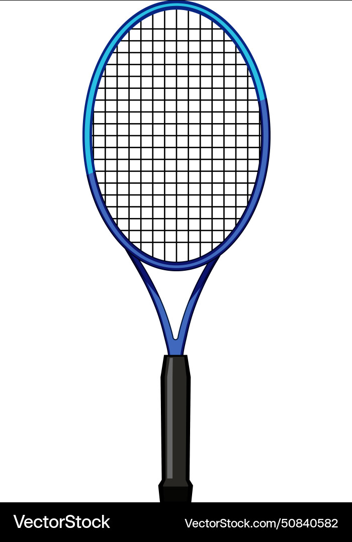 Silhouette tennis racket cartoon Royalty Free Vector Image