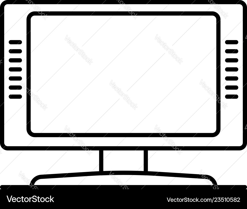 Smart tv icon outline style Royalty Free Vector Image