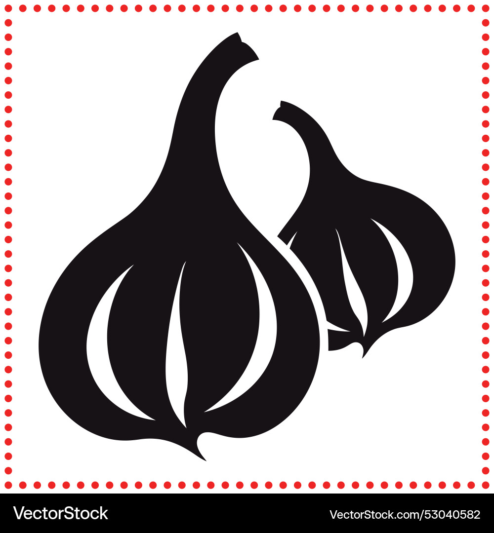 Stylized onion silhouette elegant vegetable art Vector Image