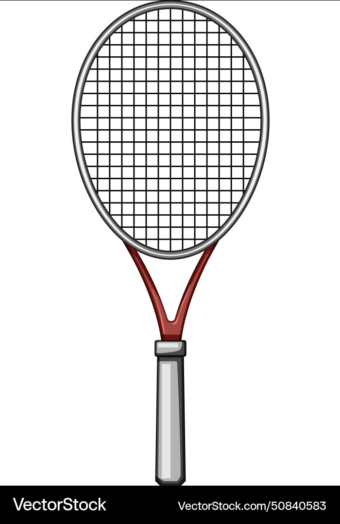 Ball tennis racket cartoon Royalty Free Vector Image