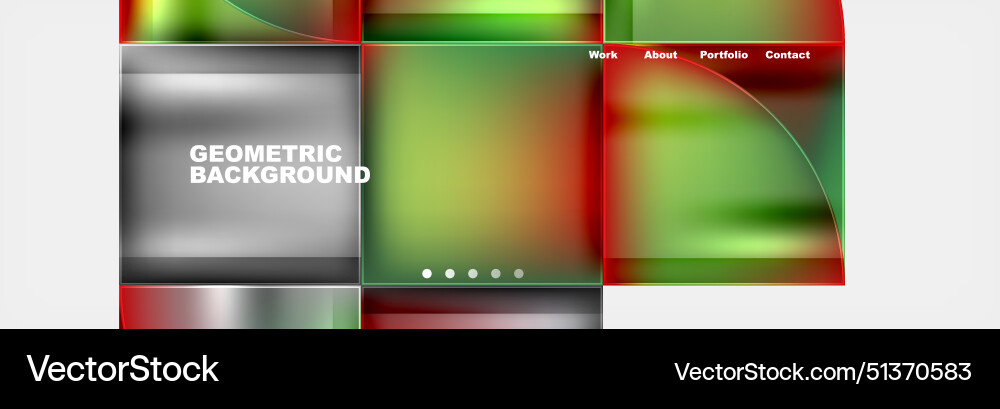 Circle triangle geometric web site page template Vector Image